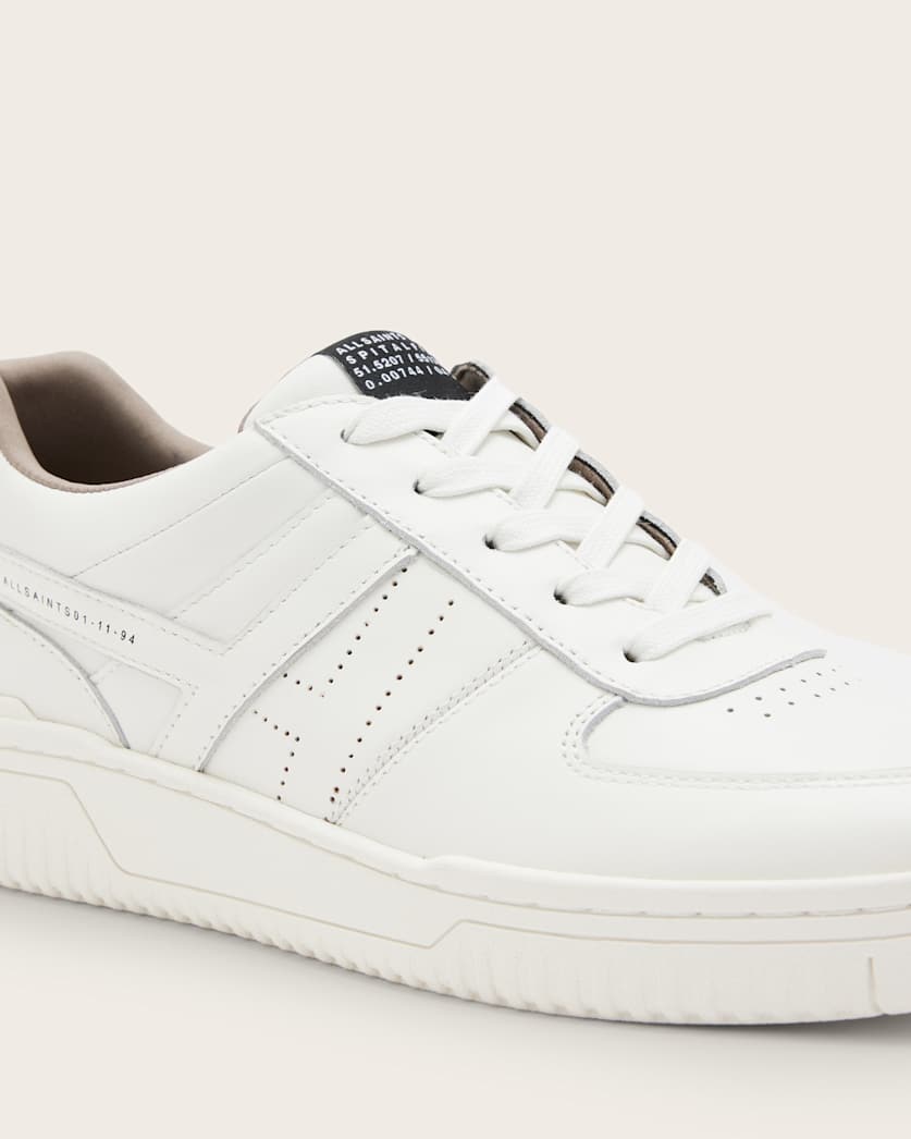 Vix Low Top Round Toe Leather Trainers White | ALLSAINTS